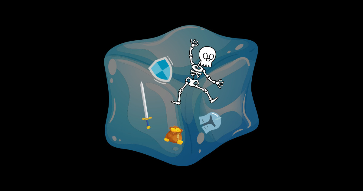 Gelatinous Cube - Ice Blue - Gelatinous Cube - Sticker | TeePublic