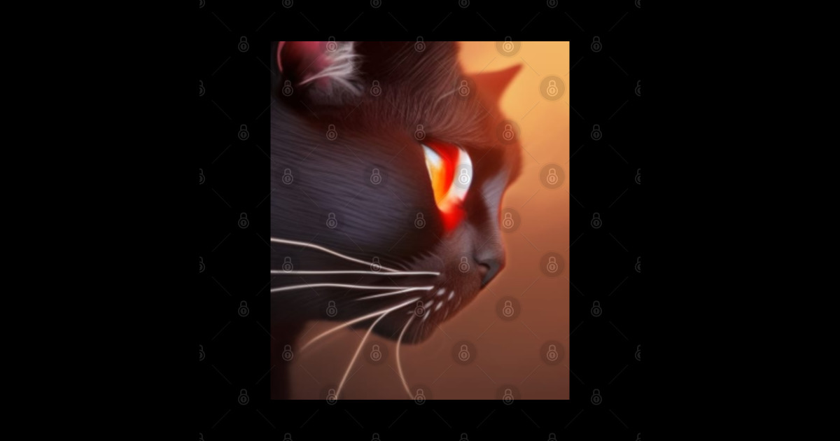 black cat with red eyes - Cat - Pin | TeePublic