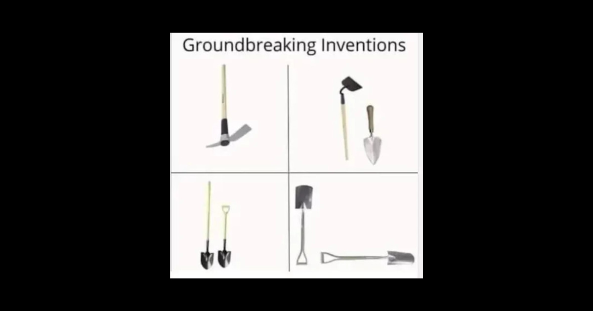 "Groundbreaking Inventions" Funny Digging Tools Meme - Meme - Sticker ...
