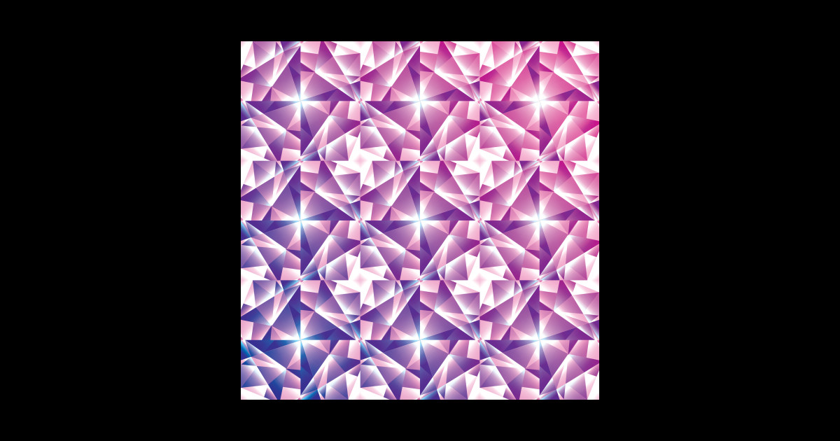 Purple Geometric Pinwheel Pattern - Purple Crystal - Sticker | TeePublic