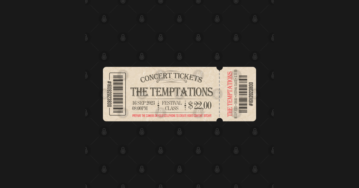 Concert Ticket "The Temptations" - The Temptations - T-Shirt | TeePublic