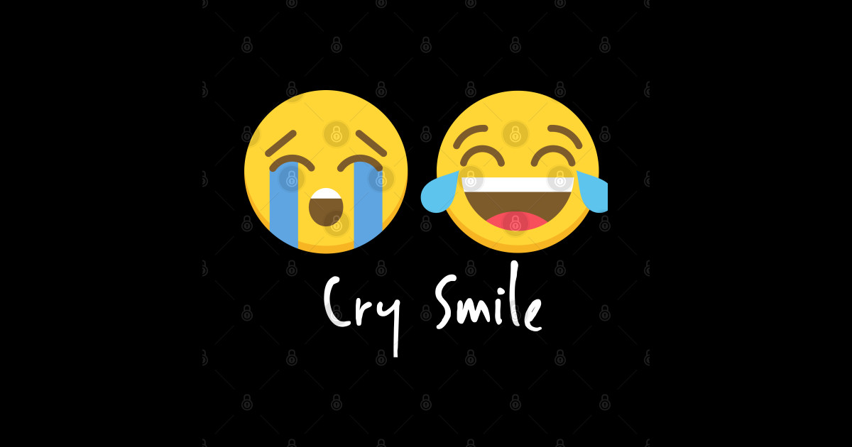 cry smile - Cry Smile - Sticker | TeePublic