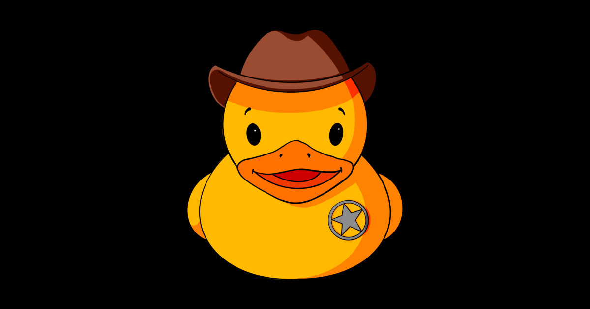 Sheriff Rubber Duck - Western - Sticker | TeePublic
