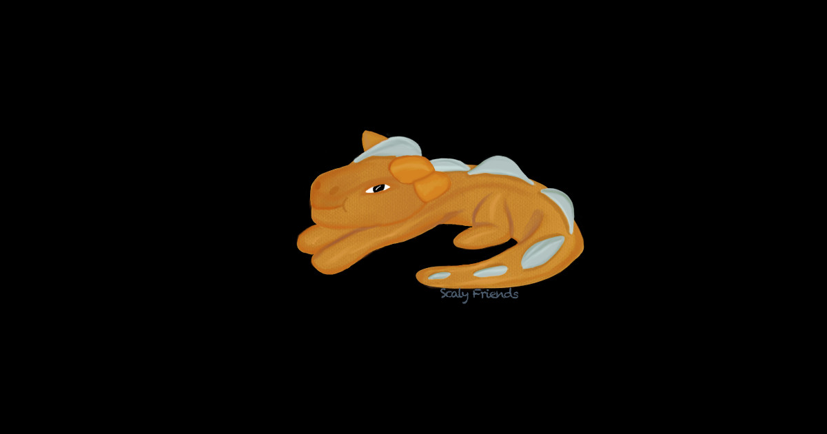 Oliver the orange Dino - The Scaly Friend's Collection Artwort By ...