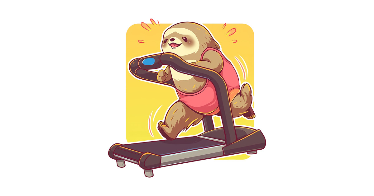 sloth at gym - Sloth - T-Shirt | TeePublic