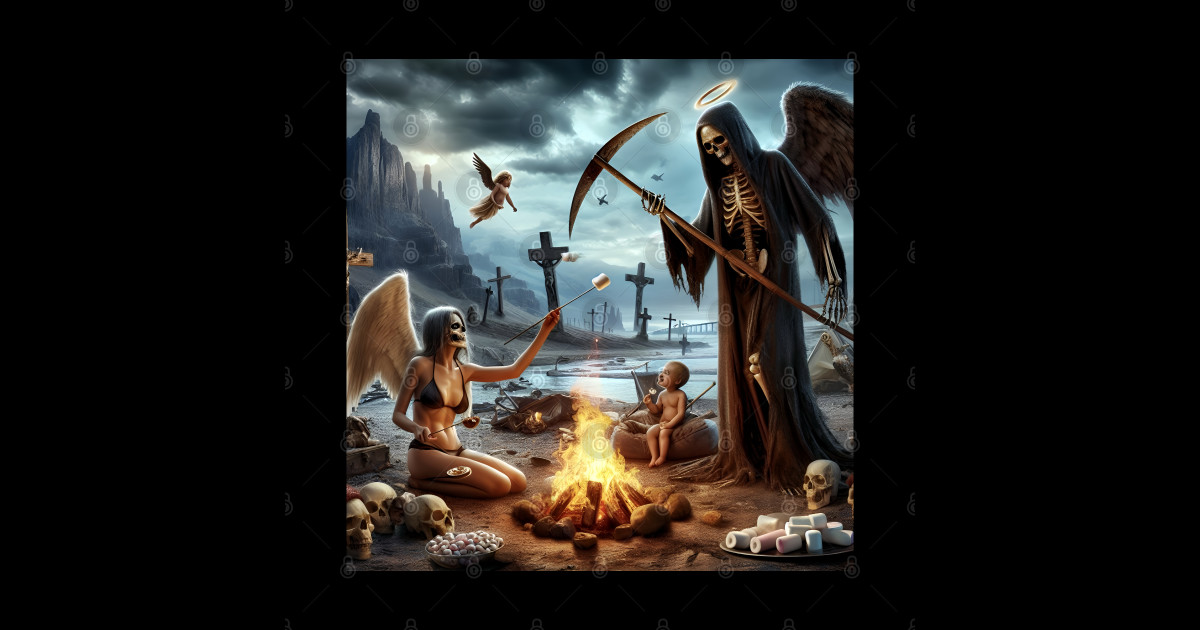 Grim Reaper Apocalypse Wrap Party - Gothic Fashion - Sticker | TeePublic