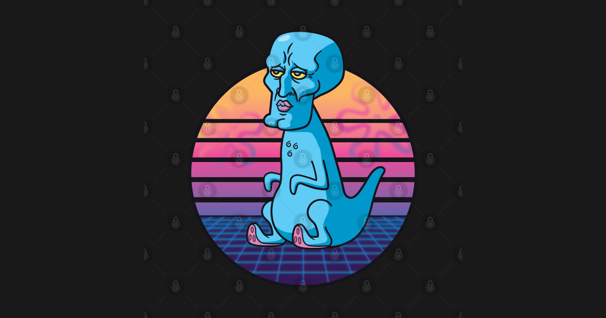 Handsome Squidasaurus Rex - Squidward - T-Shirt | TeePublic