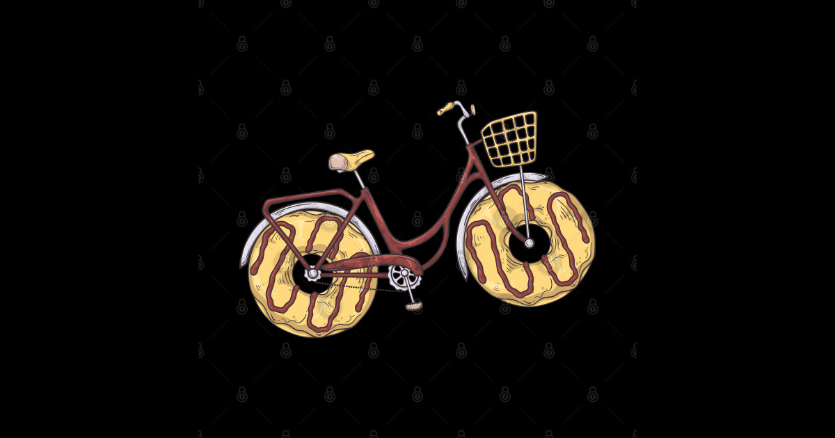 Donuts Bike - Bicycle - Sticker | TeePublic