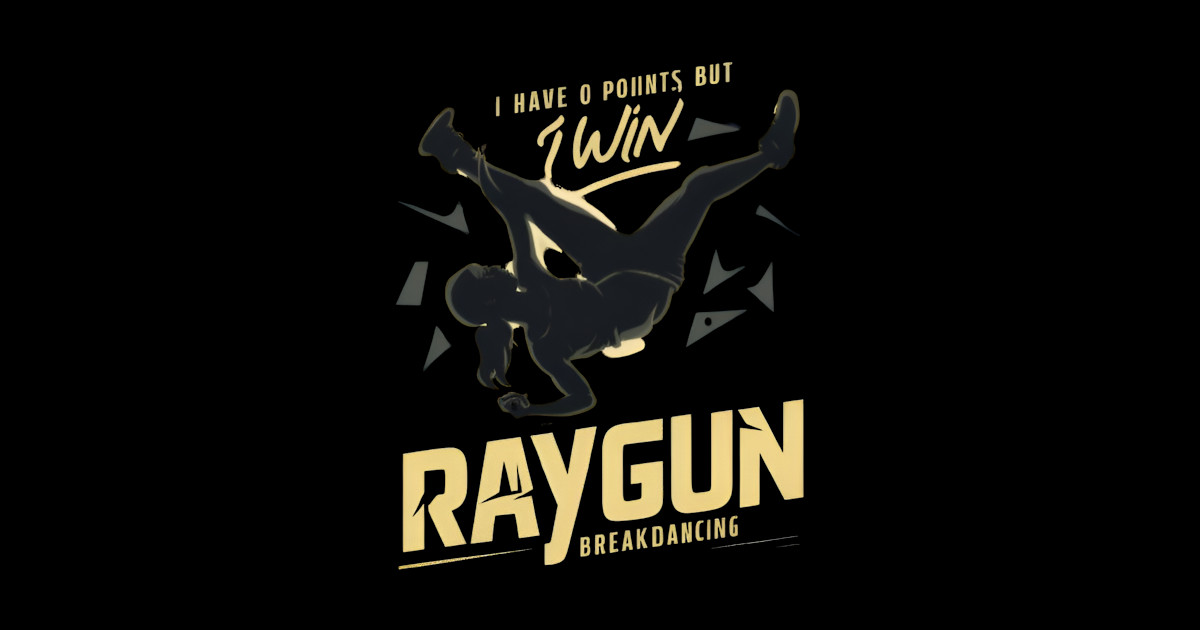 Olympic, breakdancer athletes,raygun - Raygun - Sticker | TeePublic