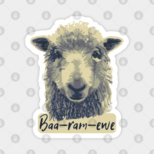 Baa-Ram-Ewe Sheep - Sheep - Magnet | TeePublic
