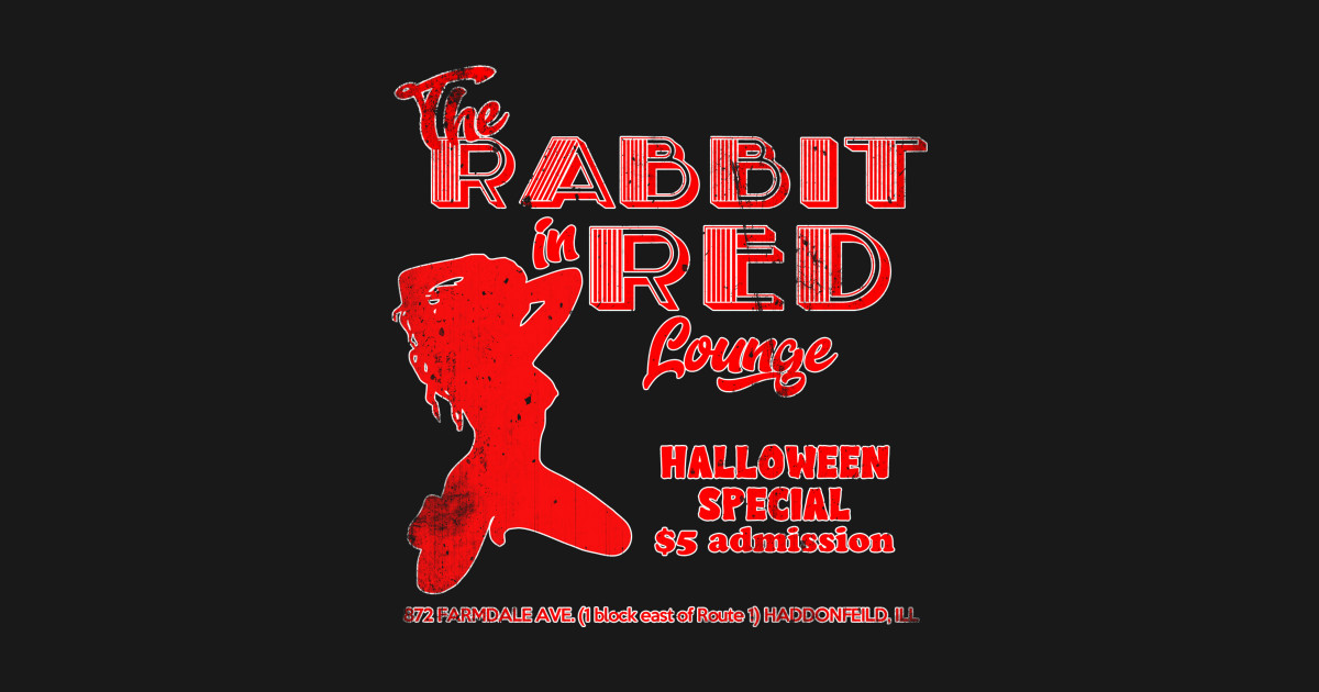 The Rabbit in Red Lounge - Halloween - T-Shirt | TeePublic