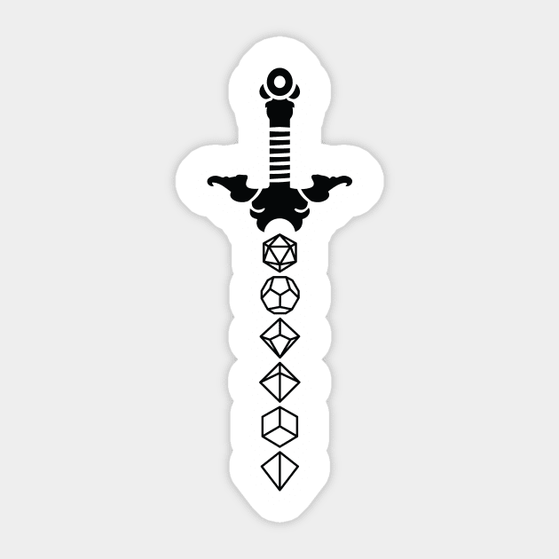 Polyhedral Dice Sword - Dnd - Sticker | TeePublic