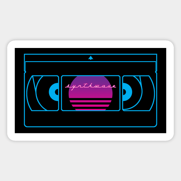 Synthwave VHS - Synthwave - Sticker | TeePublic