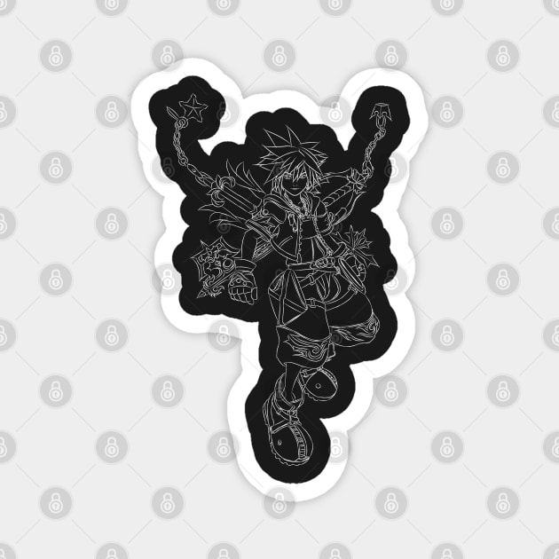 Sora Final Form W Lines - Kingdom Hearts - Magnet | TeePublic