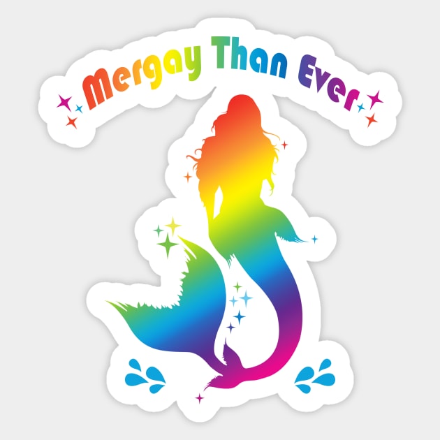 Mergay Than Ever Gay Pride Parade Rainbow Mermaid - Rainbow Pride ...