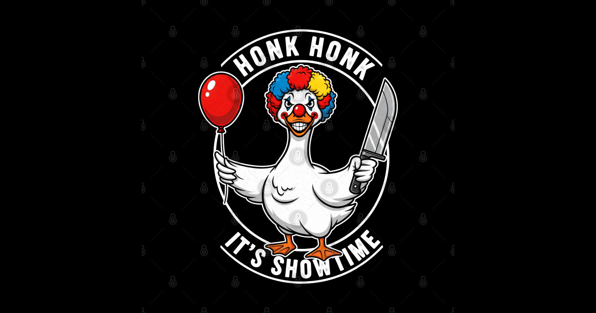 Goose Clown Horror Halloween - Halloween Goose - Sticker | TeePublic