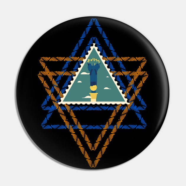 The Independence Monument in Pyramid - Independence - Pin | TeePublic