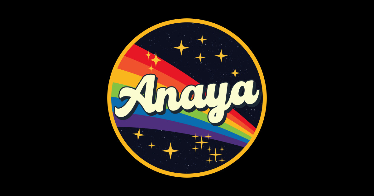 Anaya // Rainbow In Space Vintage Style - Anaya - Sticker | TeePublic