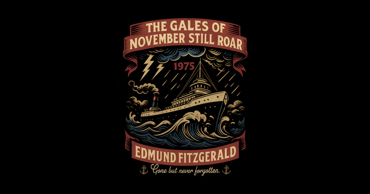 Edmund-Fitzgerald - Edmund Fitzgerald - Sticker | TeePublic