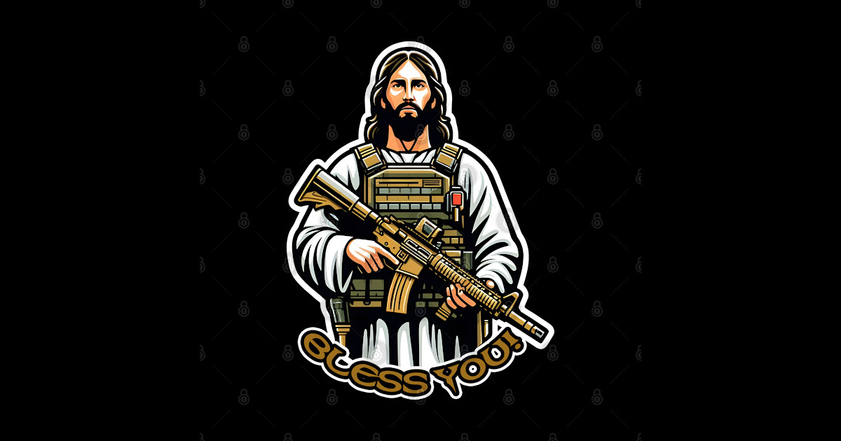 Jesus Tactical - Jesus - Sticker | TeePublic