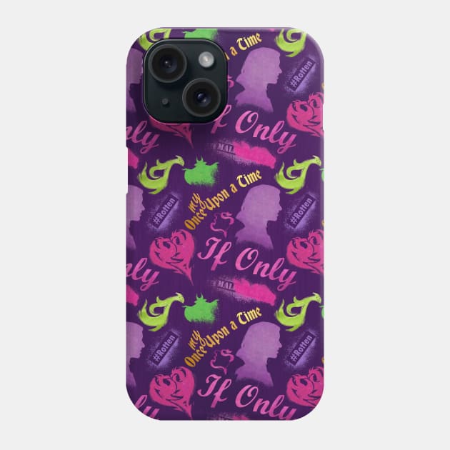 Mal Pattern - Descendants - Phone Case | TeePublic