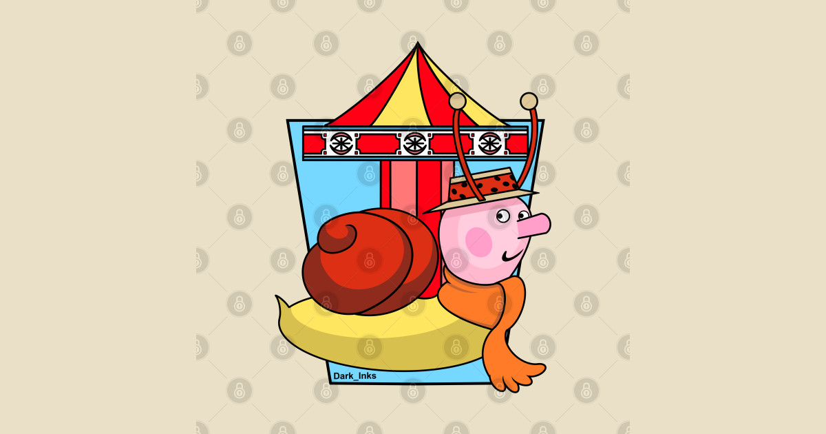 Brian the Snail - Magic Roundabout - Childrens Tv - T-Shirt | TeePublic