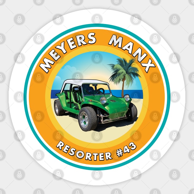 Meyers Manx Resorter 43 - Meyers Manx Resorter Turista - Sticker ...