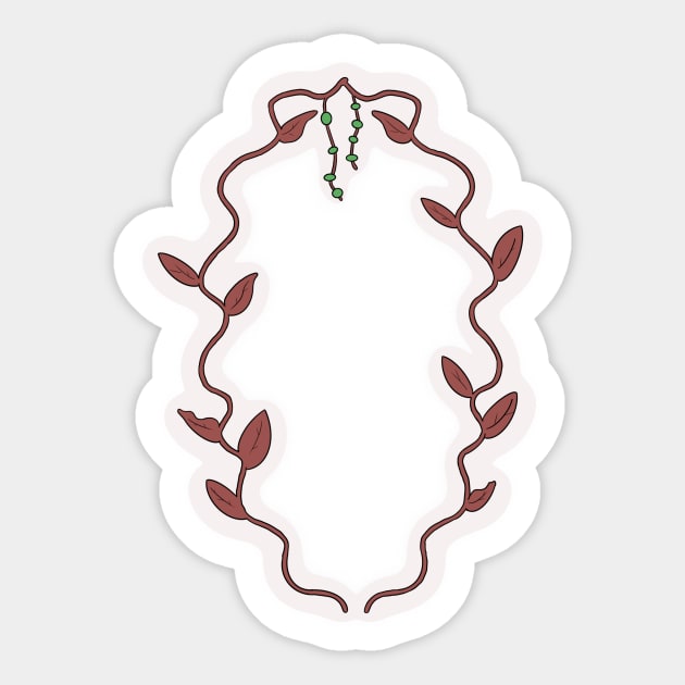 Pink Vine Border - Border - Sticker | TeePublic