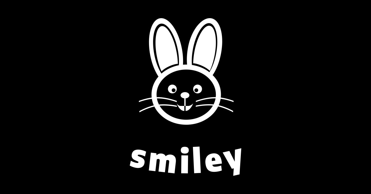 smiley rabbit - Rabbit Ears - Sticker | TeePublic