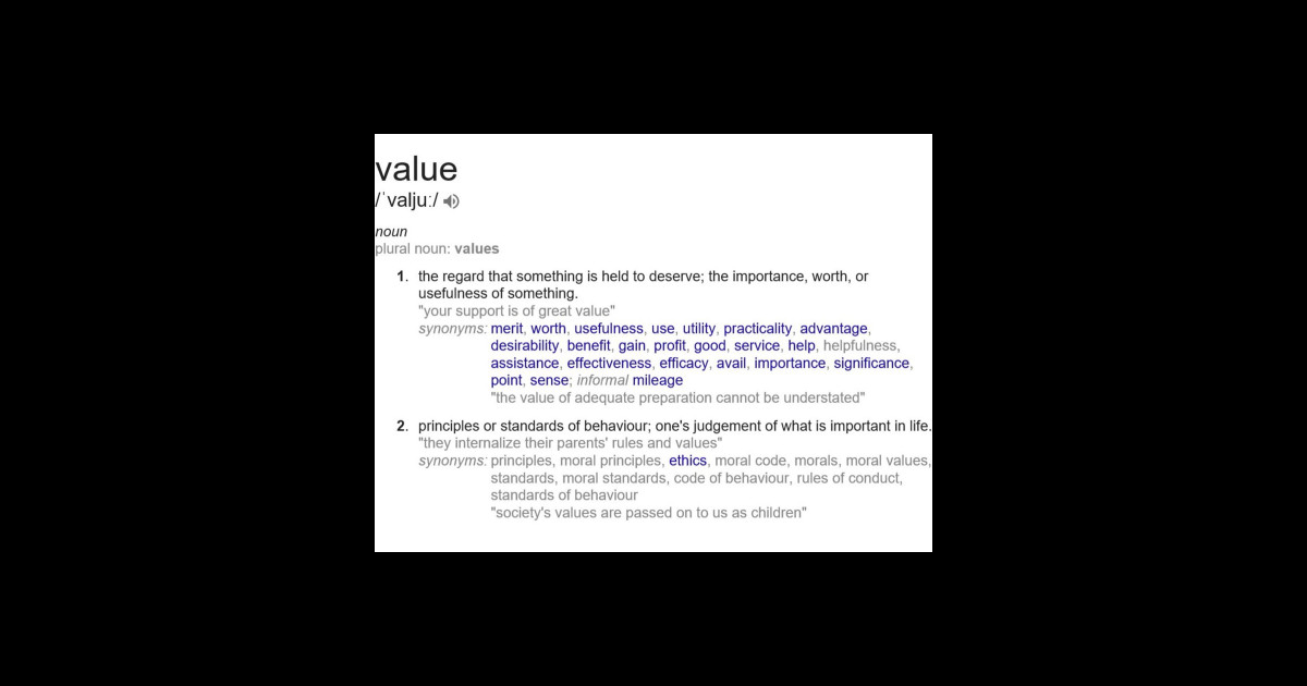 What does Value mean ? - Morals - Sticker | TeePublic