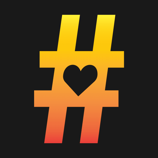 Hashtag Heart - Hashtag - T-Shirt | TeePublic