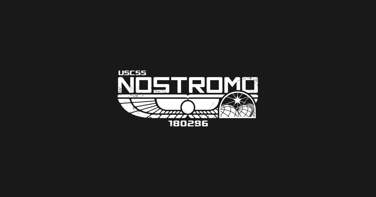 Nostromo Logo (White) - Alien Film - T-Shirt | TeePublic