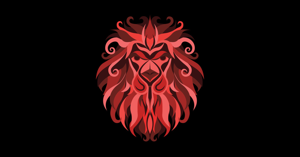 Leo Zodiac Sign - Red - Leo - Sticker | TeePublic