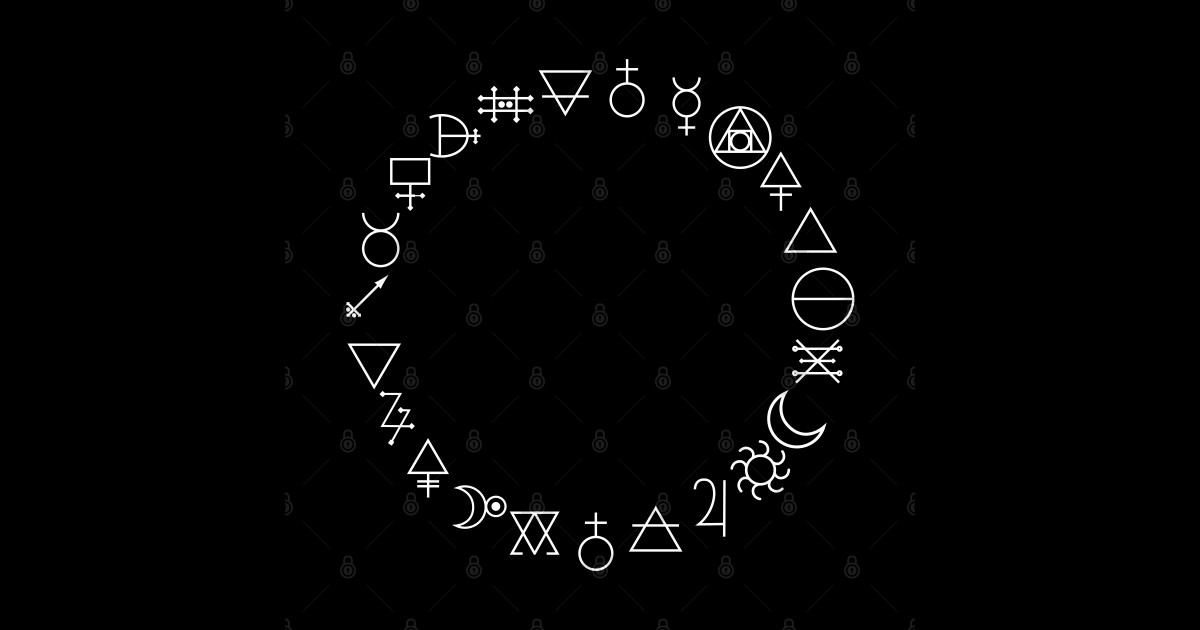 Alchemy Symbols - Alchemy - Sticker | TeePublic