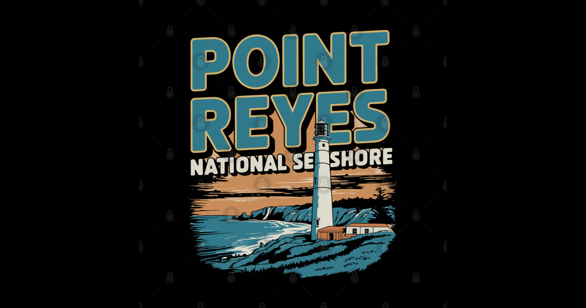 Retro Illustration of Point Reyes National Seashore - Point Reyes ...