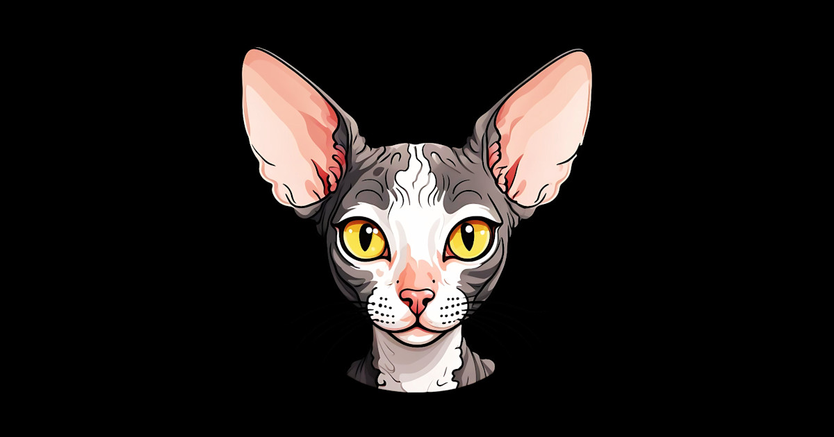 Cornish Rex Cat Face - Cornish Rex - Sticker | TeePublic