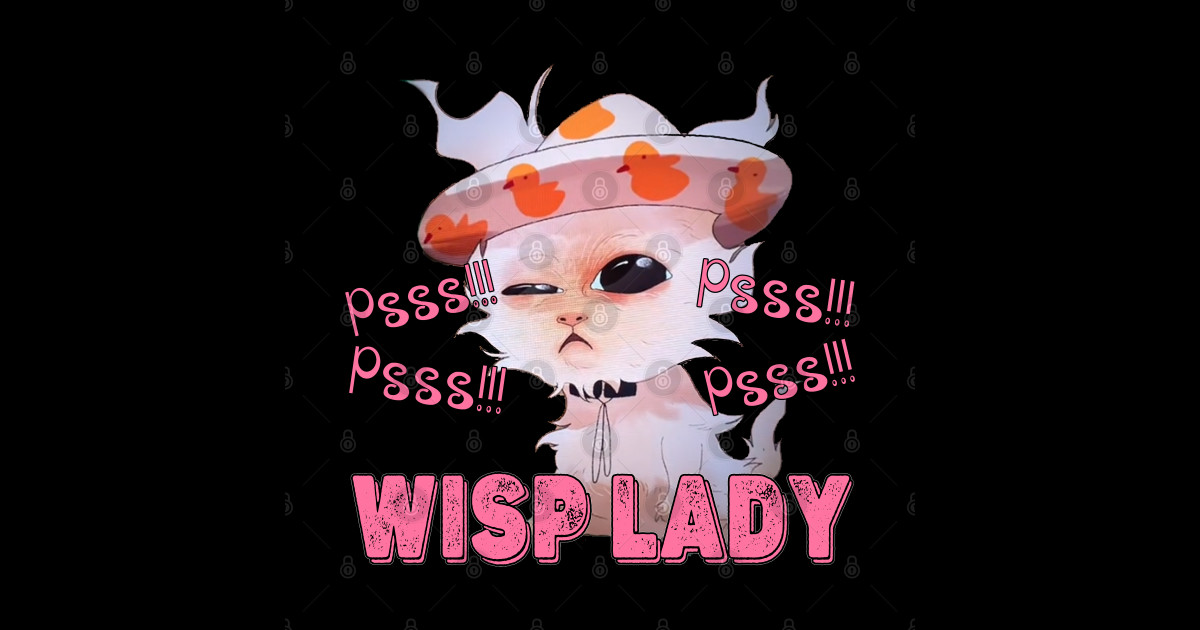 Cute And Beautiful Wisp Cat Lady - Wisp - Sticker | TeePublic