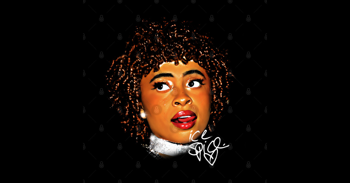 Ice Spice Rapper Face - Ice Spice - Sticker | TeePublic