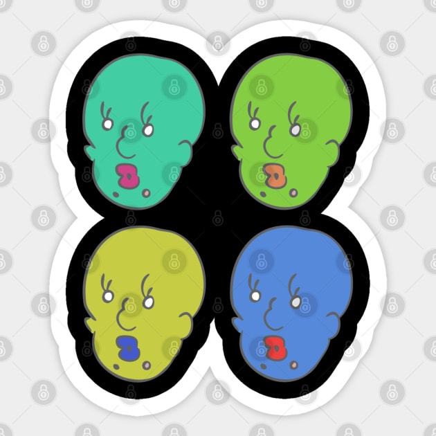 Fang Pimple Face - Pimple - Sticker | TeePublic