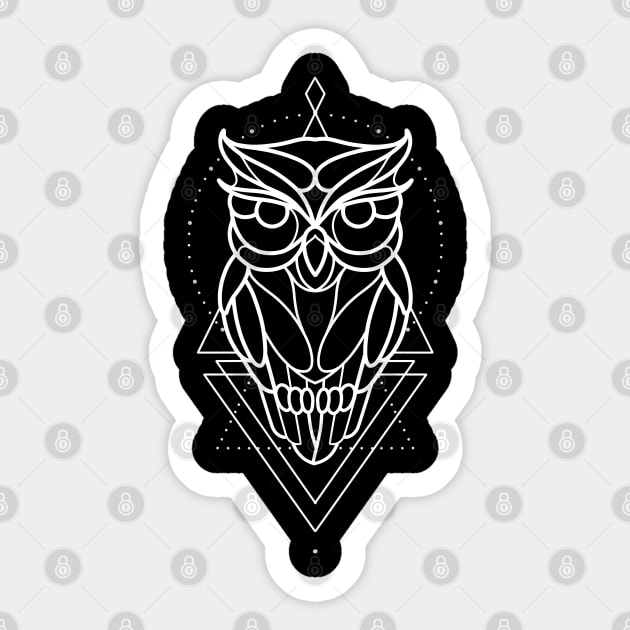 Linework owl design - Owl Design - Sticker | TeePublic