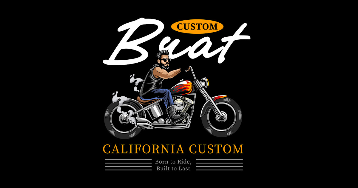 California Custom Motorcycle - Chopper Motorcycle - Sticker | TeePublic