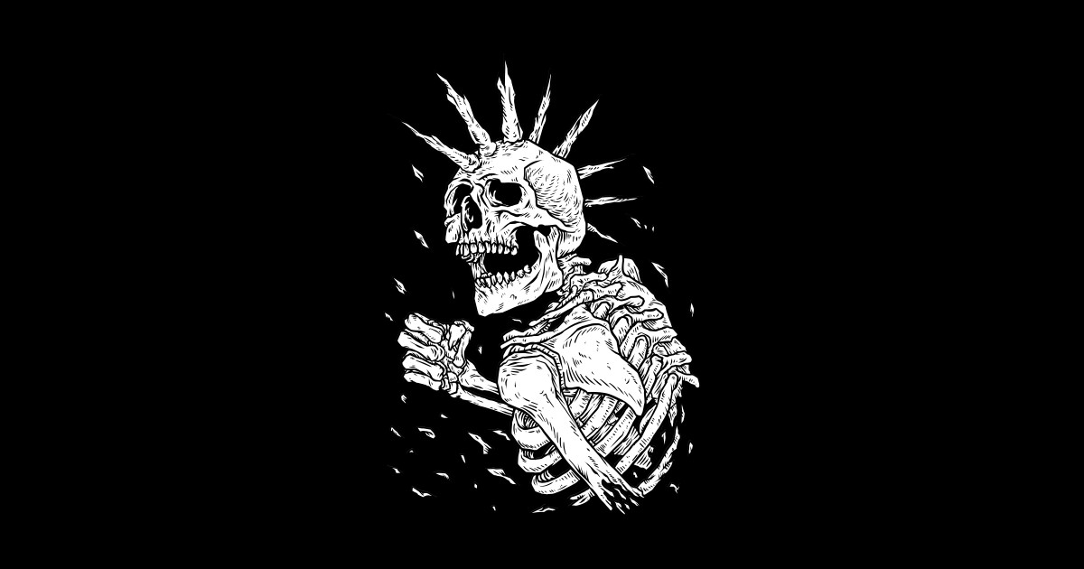 skull punk - Punk - Sticker | TeePublic