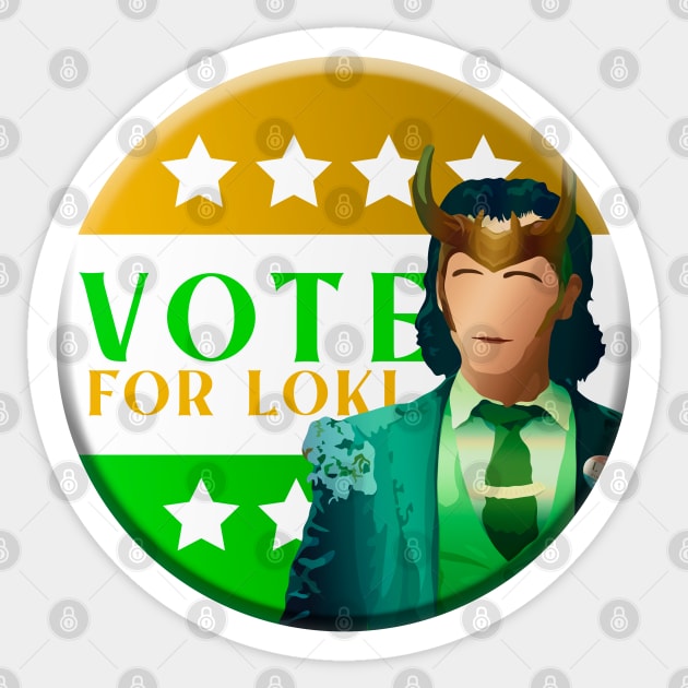 Vote for Loki green version - Loki - Sticker | TeePublic