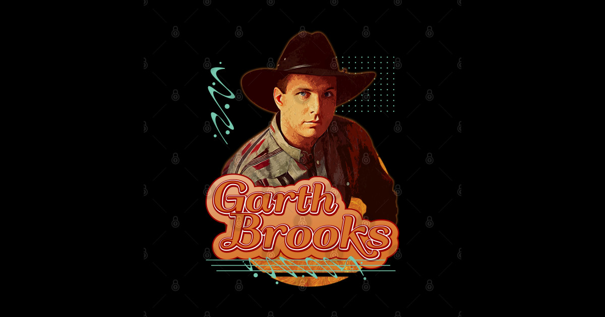 Garth brooks \\ retro art - Garth Brooks - Sticker | TeePublic