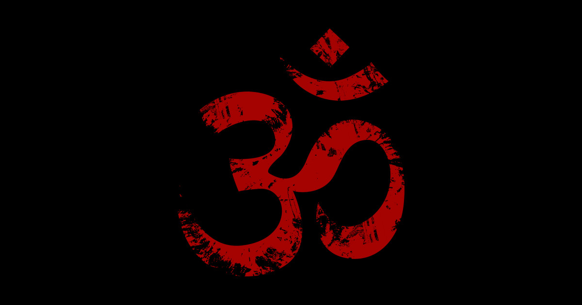 Red Painted Ohm Symbol - Red Painted Ohm Symbol - Sticker | TeePublic