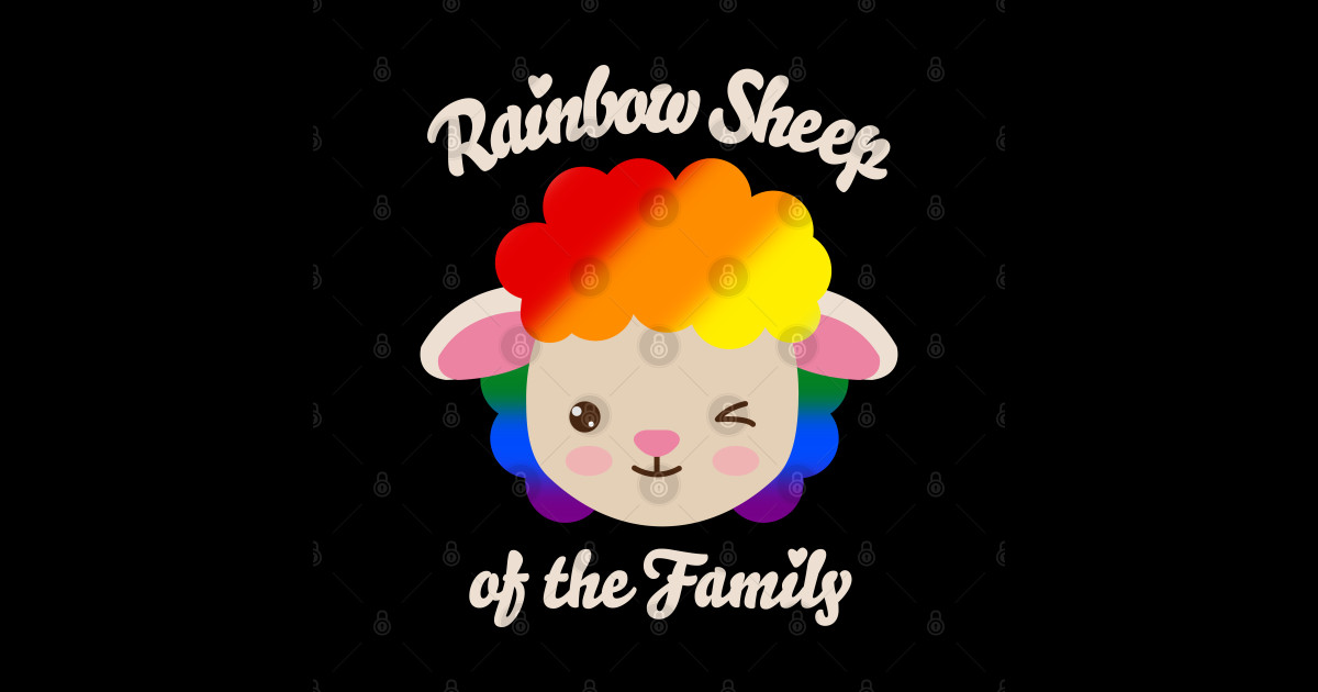 Rainbow Sheep of the Family - Sheep - Sticker | TeePublic
