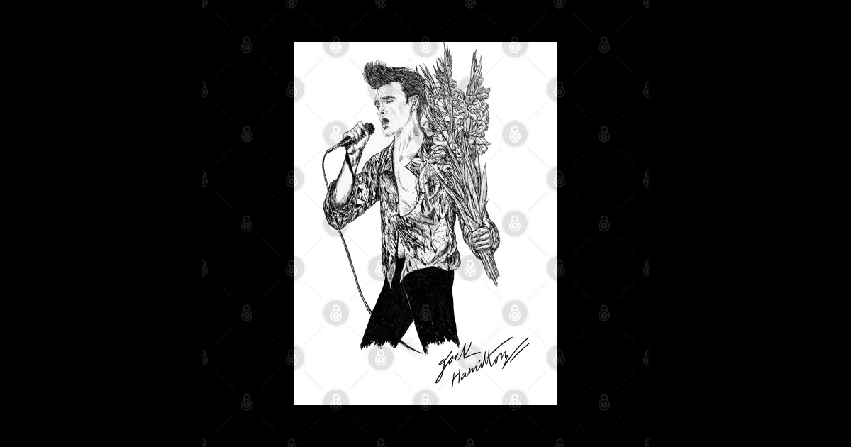 Morriss Original Ink Drawing Print - Morrissey - Sticker | TeePublic