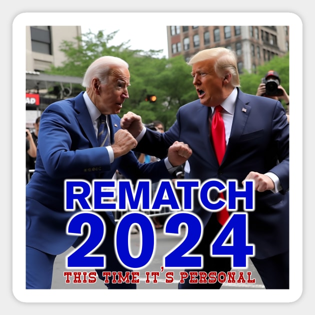 Trump Biden Rematch 2024 - Trump - Sticker | TeePublic