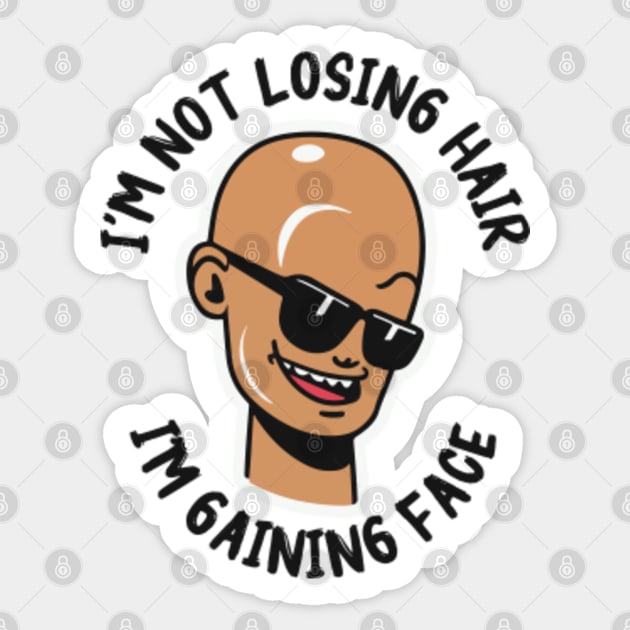 No hair: Alopecia humor for hairless people - No Hair - Sticker | TeePublic