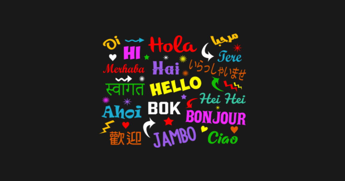 Hello Word in Different Languages Funny Teacher Language - Hello Word ...